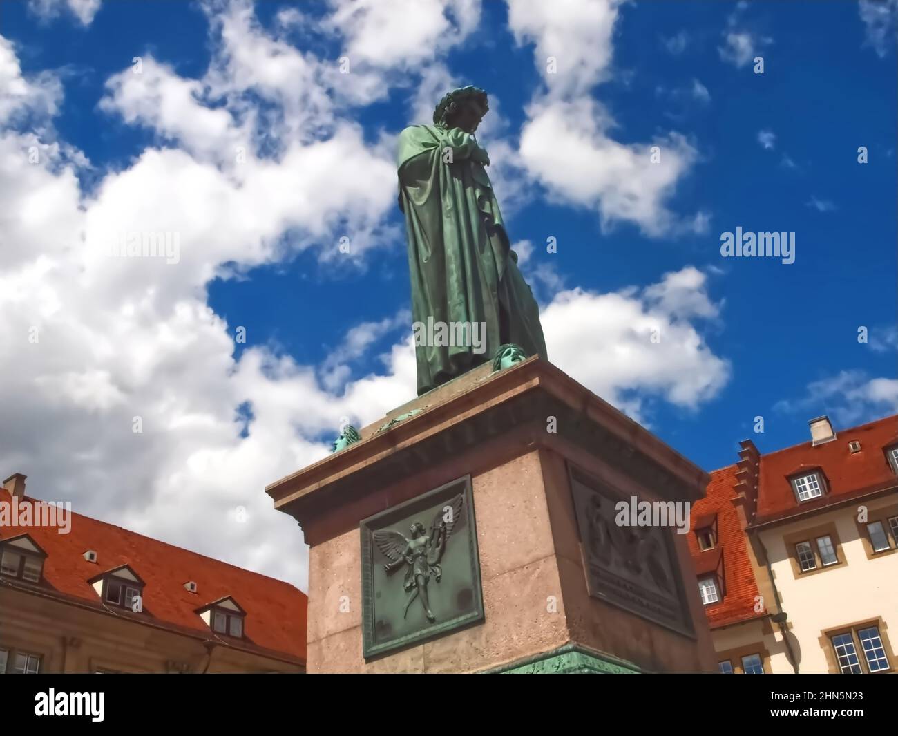 Monument of Friedrich Schiller at the Schillerplatz in Stuttgart in ...