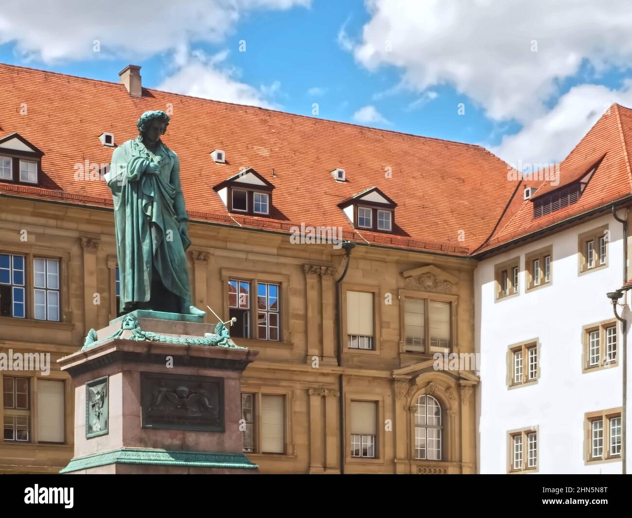 Monument of Friedrich Schiller at the Schillerplatz in Stuttgart in ...