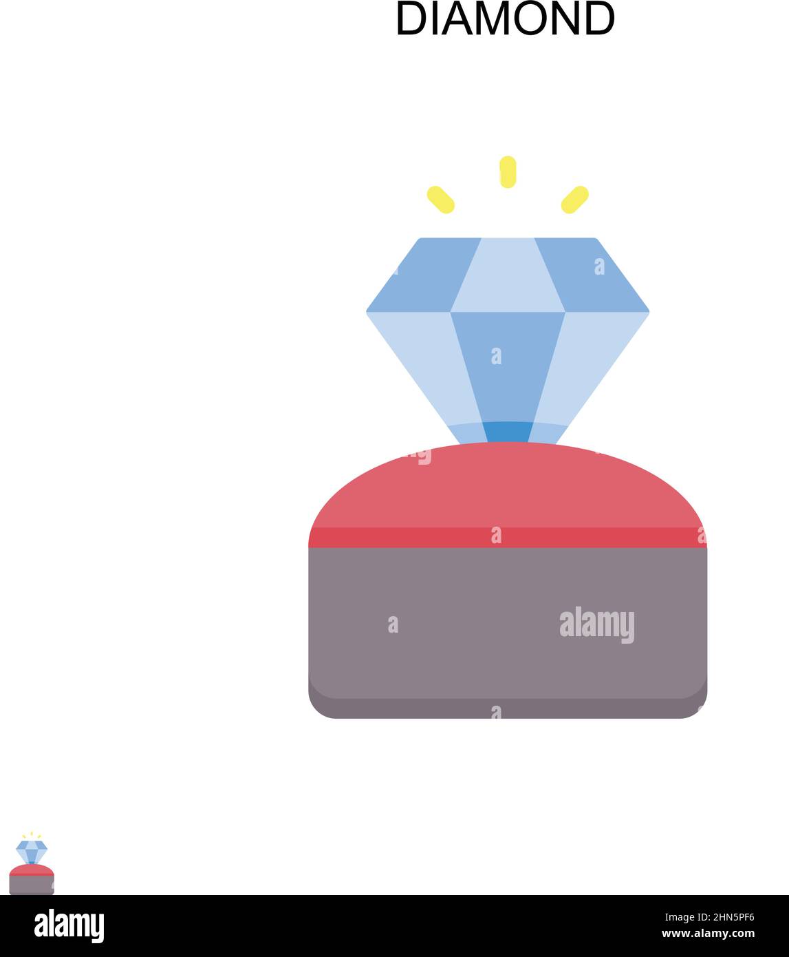 Diamond Simple vector icon. Illustration symbol design template for web ...