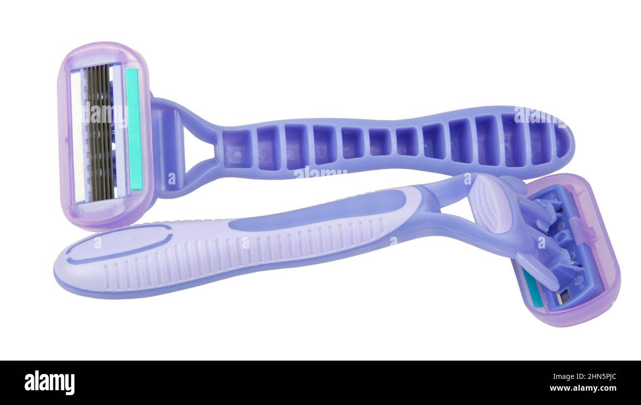 Lady razor for shaving isolated on the white background Stock Photo - Alamy