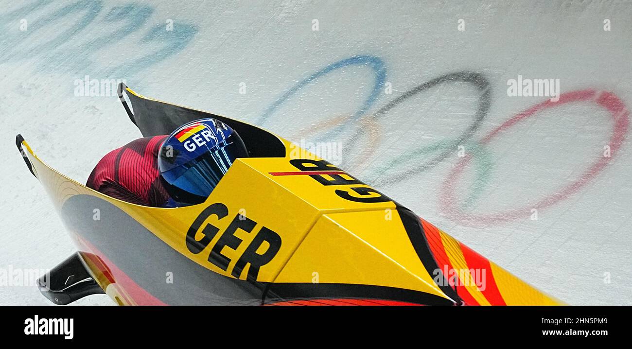 Yanqing, China. 14th Feb, 2022. Olympics, bobsleigh, two-man bobsleigh ...