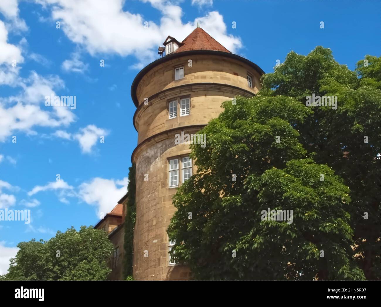 Big old castle in Stuttgart in Germany Stock Photo - Alamy