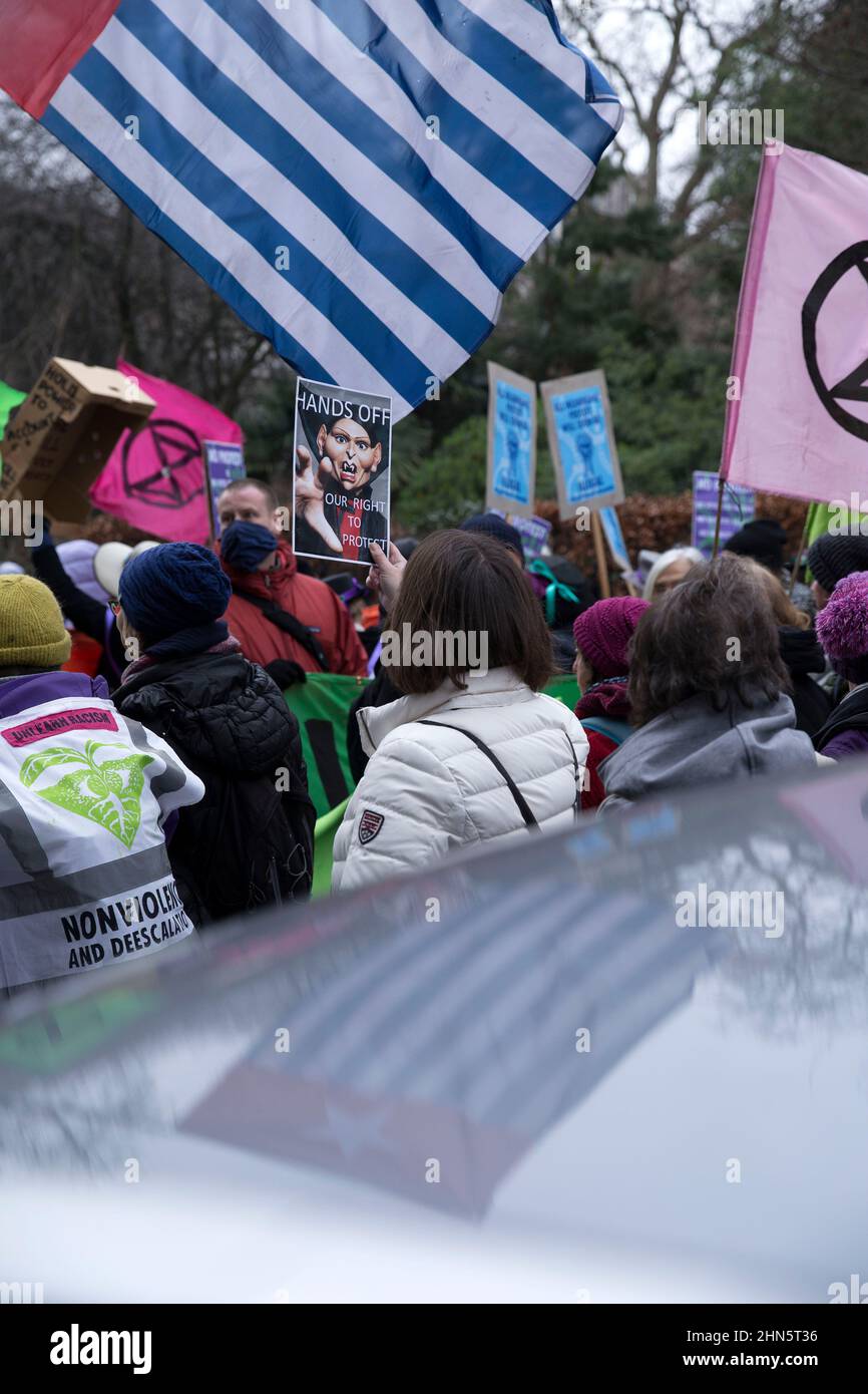 Participants march during a Kill The Bill rally against the Police ...