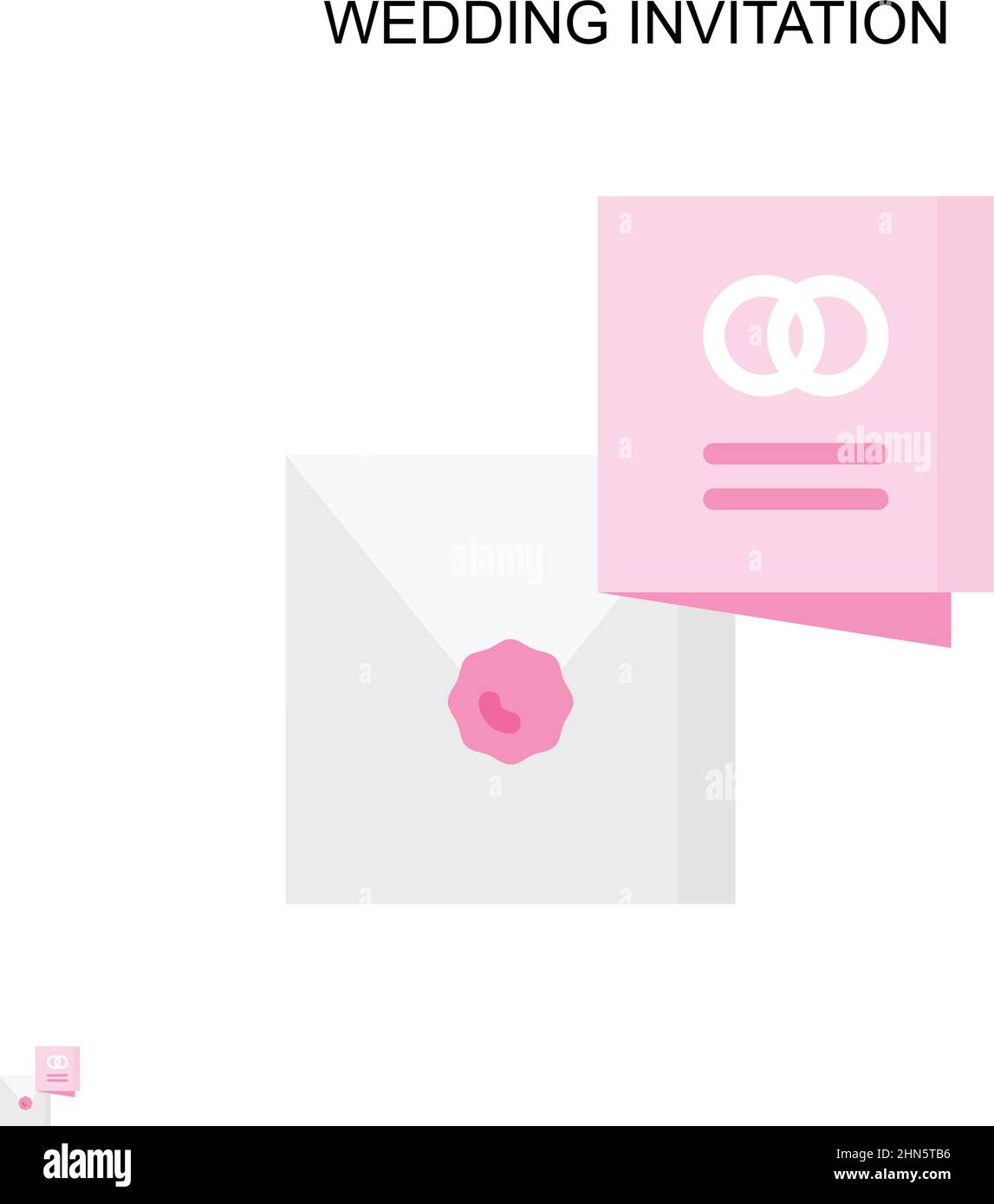 Wedding invitation Simple vector icon. Illustration symbol design ...