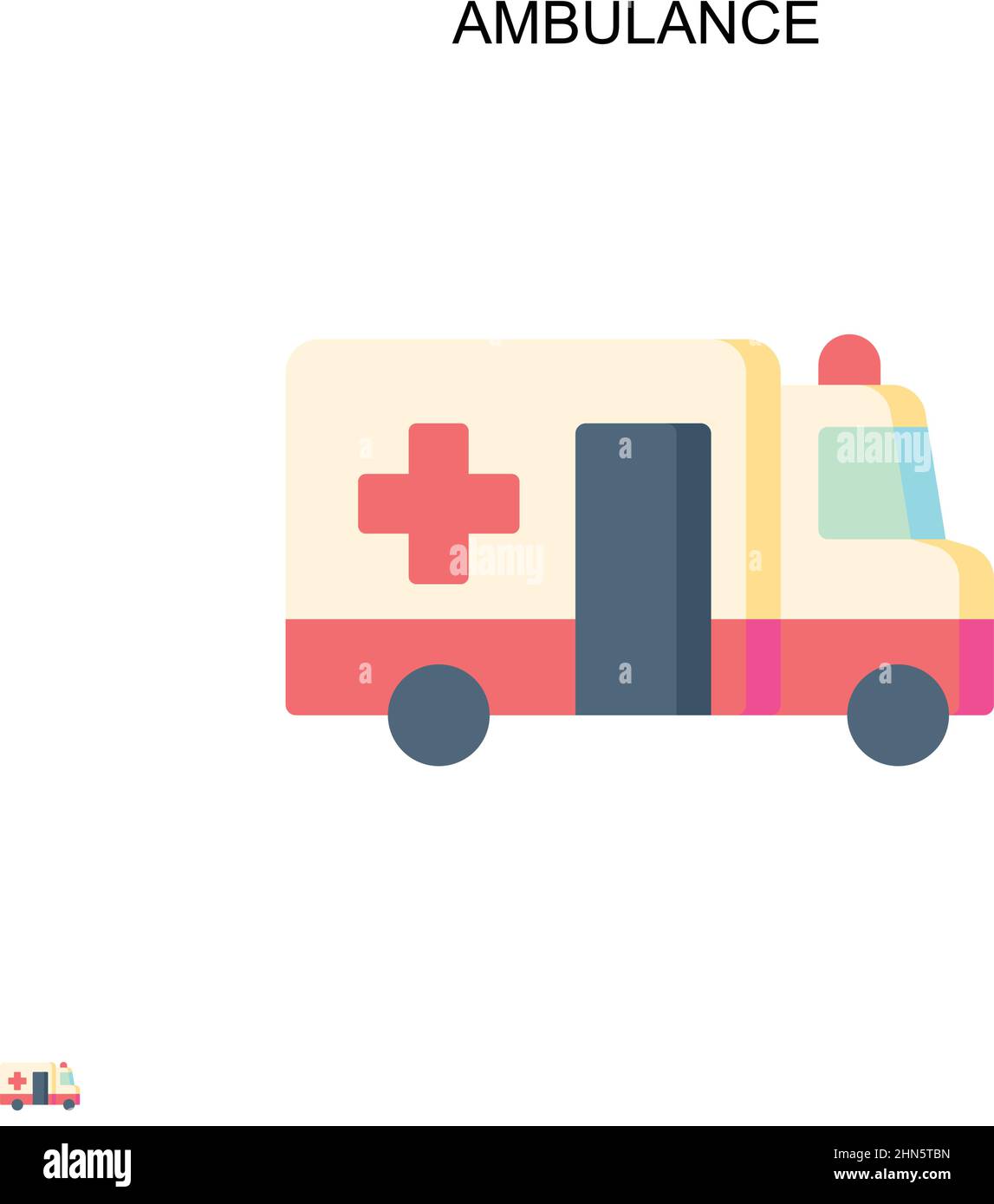 Ambulance Simple vector icon. Illustration symbol design template for ...
