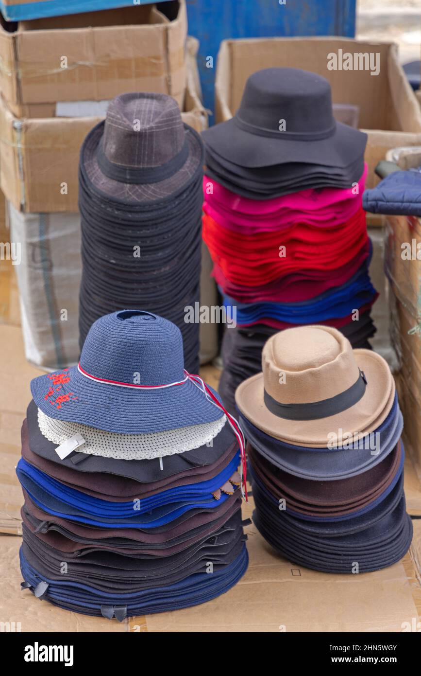 Stacks of hats hi-res stock photography and images - Alamy