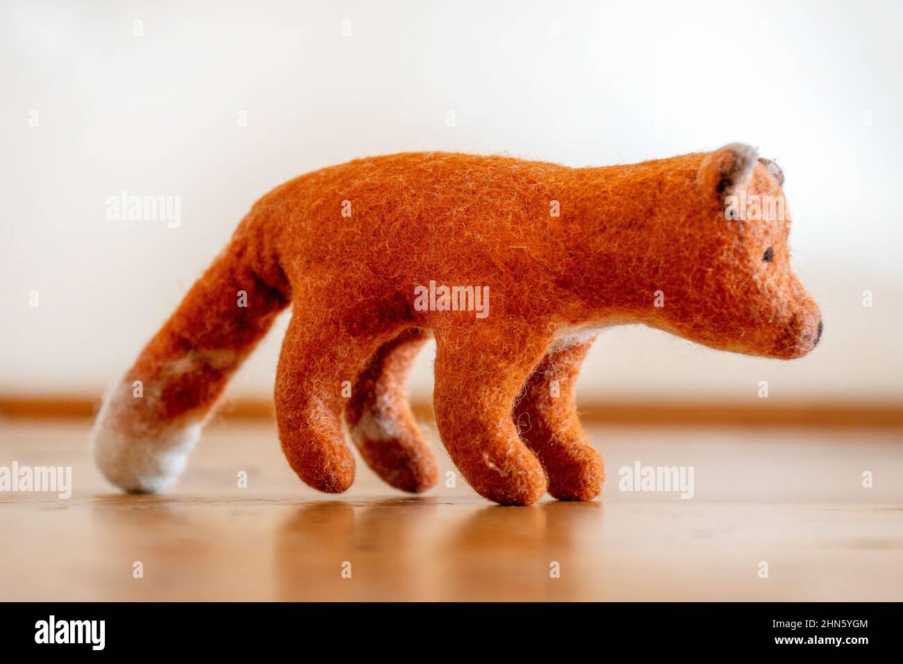 Diy souvenir. The fox is a cute bright beautiful toy of orange color ...