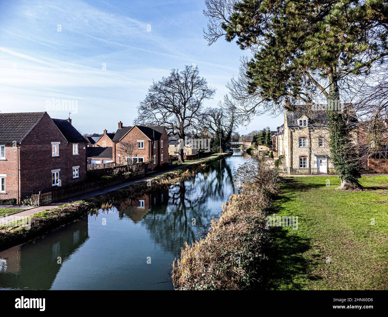 View over Ebley Wharf, Stroud, England Stock Photo - Alamy
