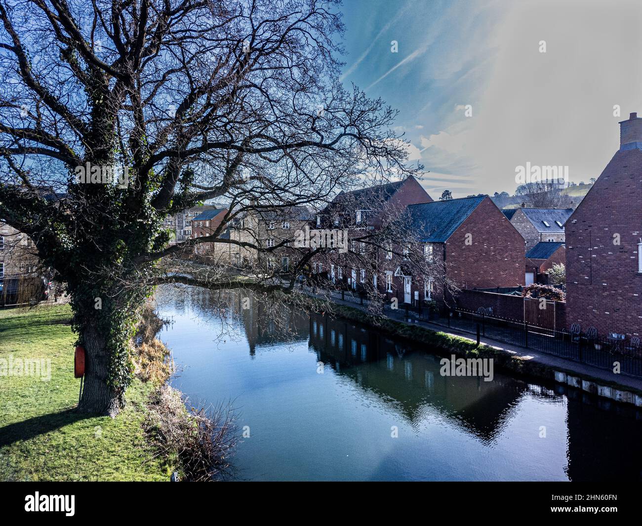 View over Ebley Wharf, Stroud, England Stock Photo - Alamy