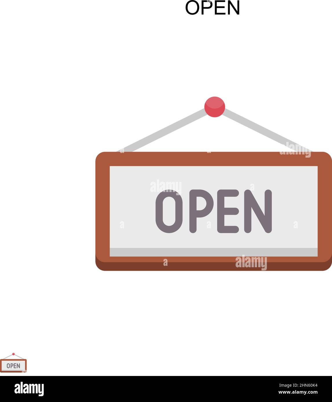 Open Simple vector icon. Illustration symbol design template for web ...