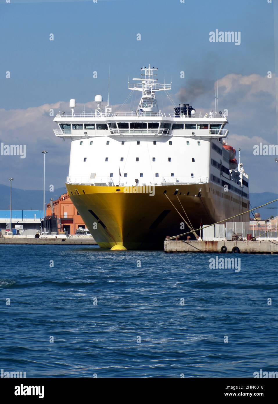 Prow view italian ferry Stock Photo - Alamy