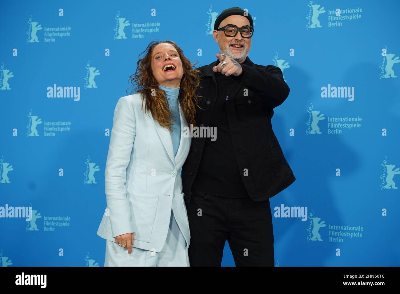 Berlin, Germany. 14th Feb, 2022. Actress Anne Ratte-Polle and director ...