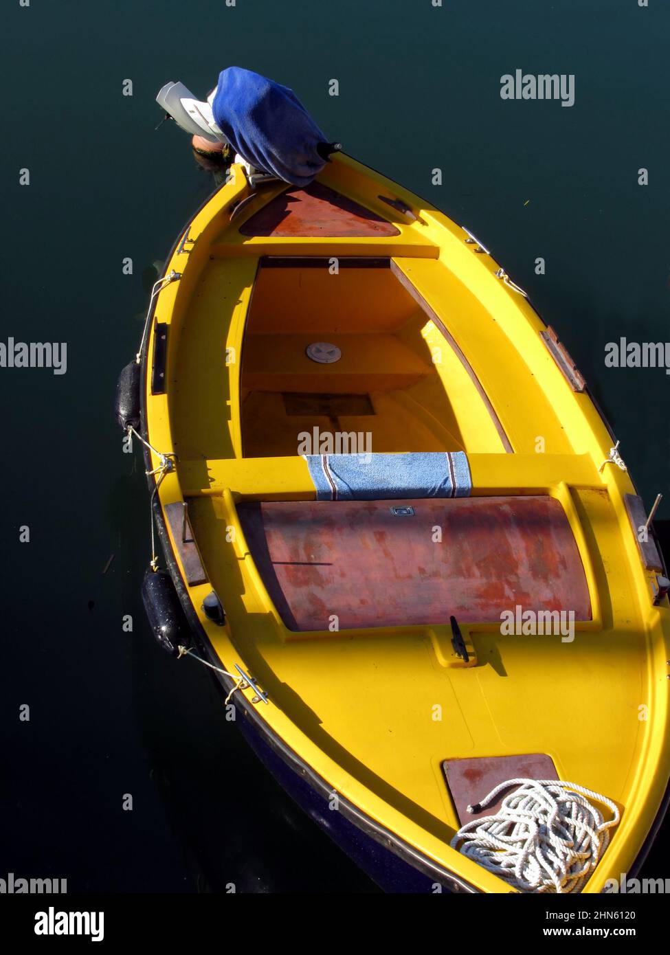 Colorful italian boat on the see Stock Photo - Alamy