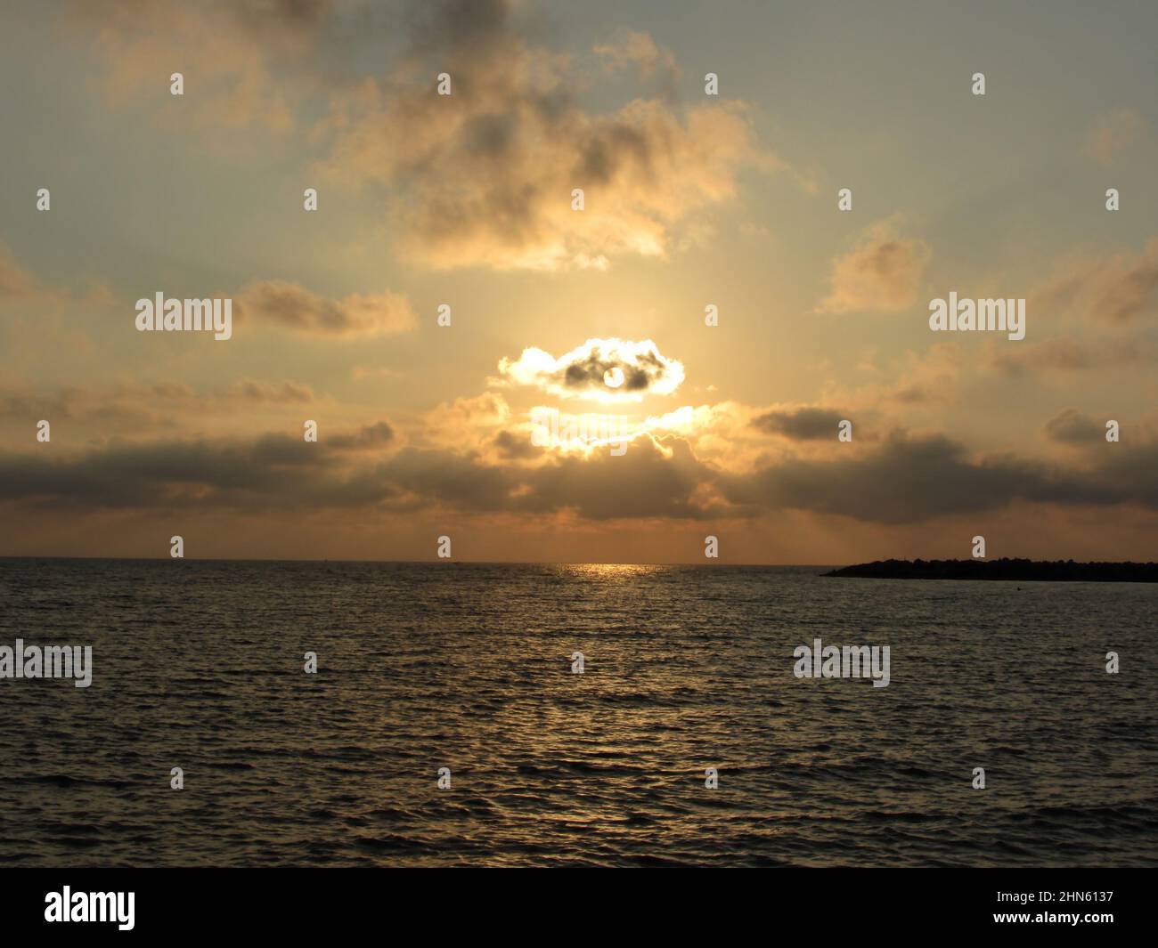 Tyrrhenian Sea, sunset Stock Photo - Alamy