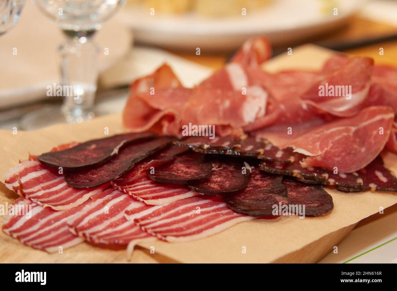 Set meat cold cuts hi-res stock photography and images - Alamy