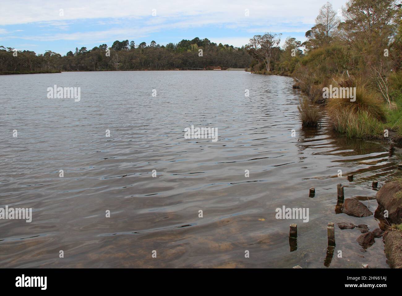 wentworth lake at blue mountains in australia Stock Photo - Alamy
