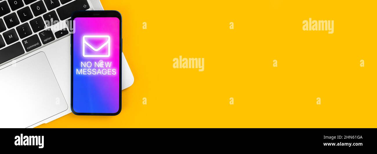 Banner waiting for a new message concept, business email, newsletter ...