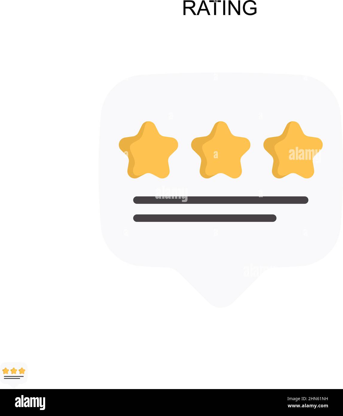 Rating Simple vector icon. Illustration symbol design template for web ...