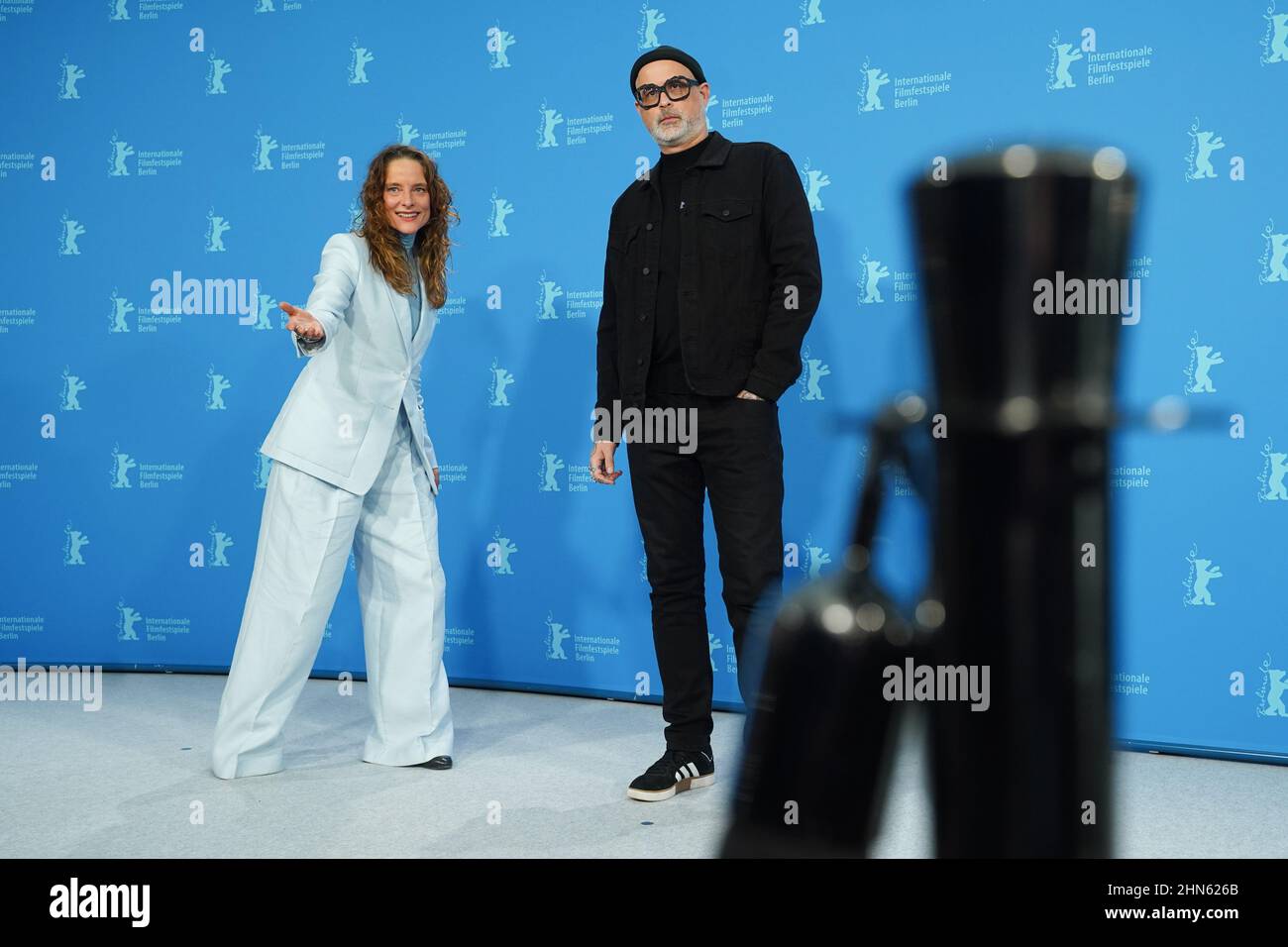 Berlin, Germany. 14th Feb, 2022. Actress Anne Ratte-Polle and director ...
