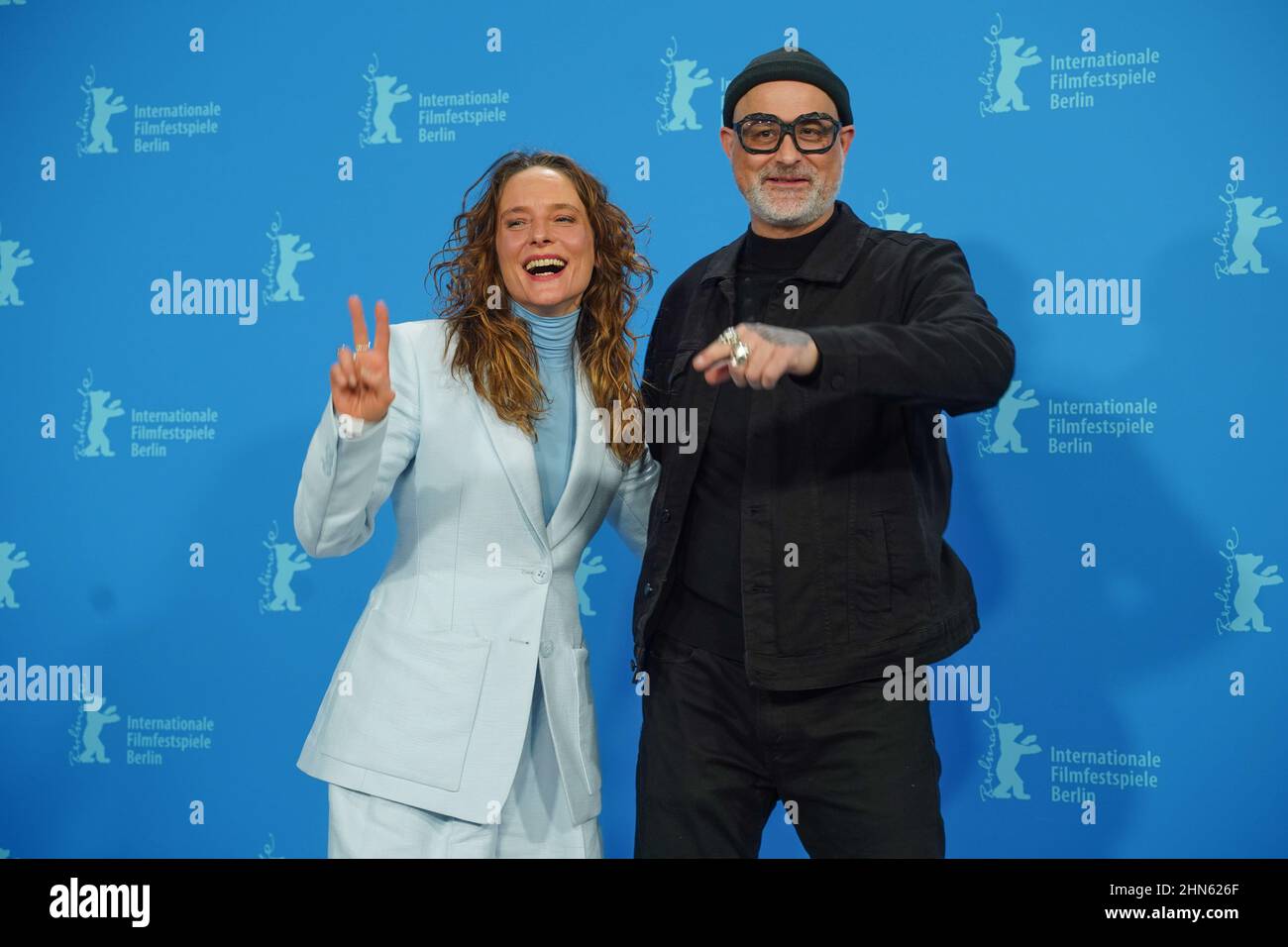 Berlin, Germany. 14th Feb, 2022. Actress Anne Ratte-Polle and director ...