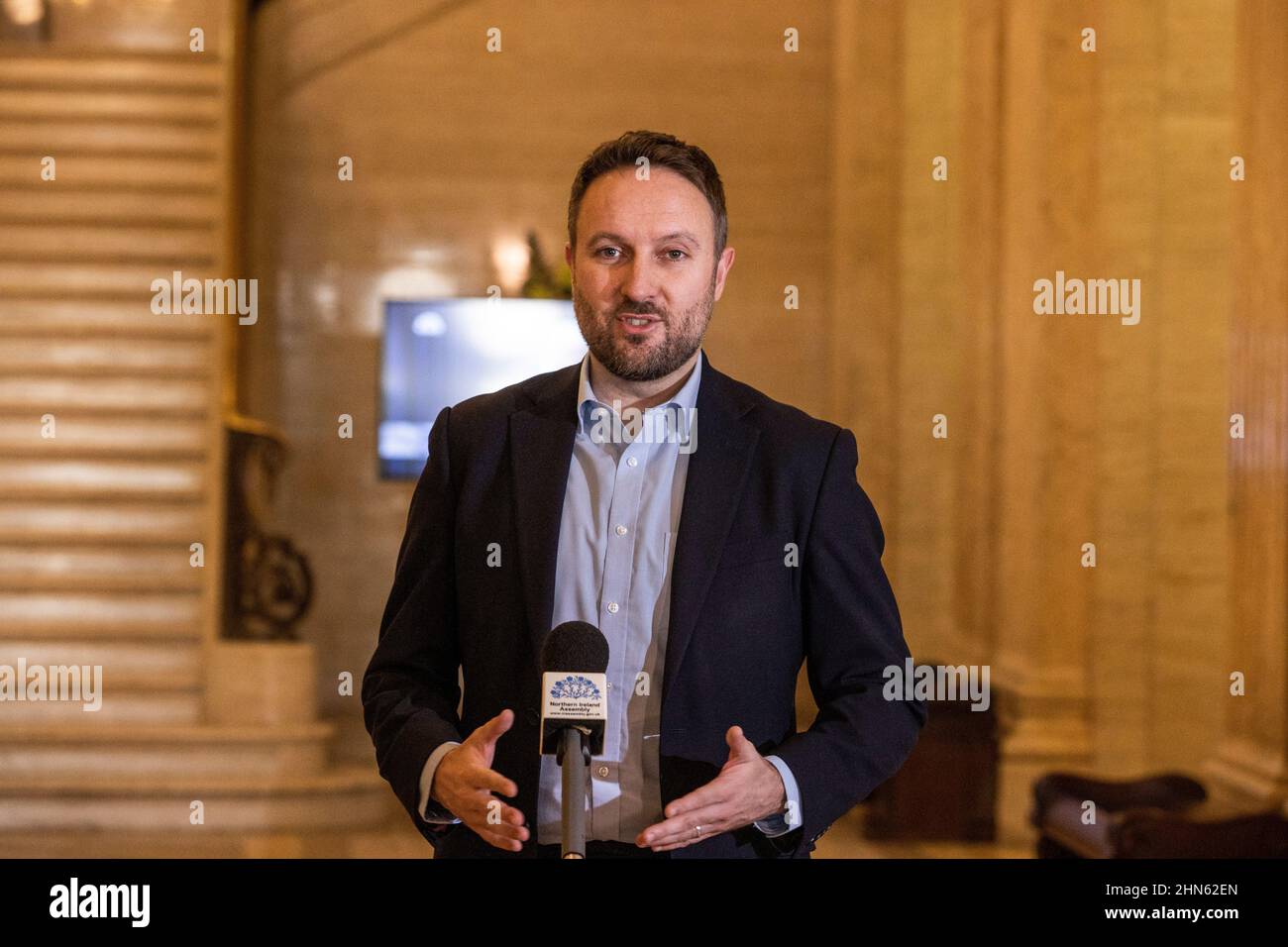 Alliance Party of NI MLA Chris Lyttle during a press conference in the ...