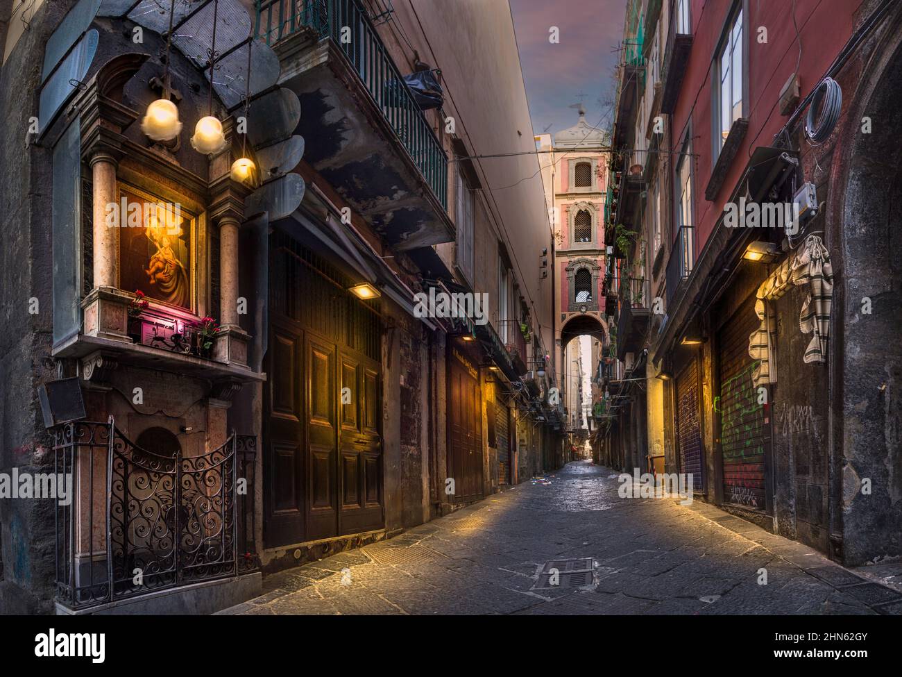 Via San Gregorio Armeno, Chrismas alley, centro storico, Naples, Italy ...