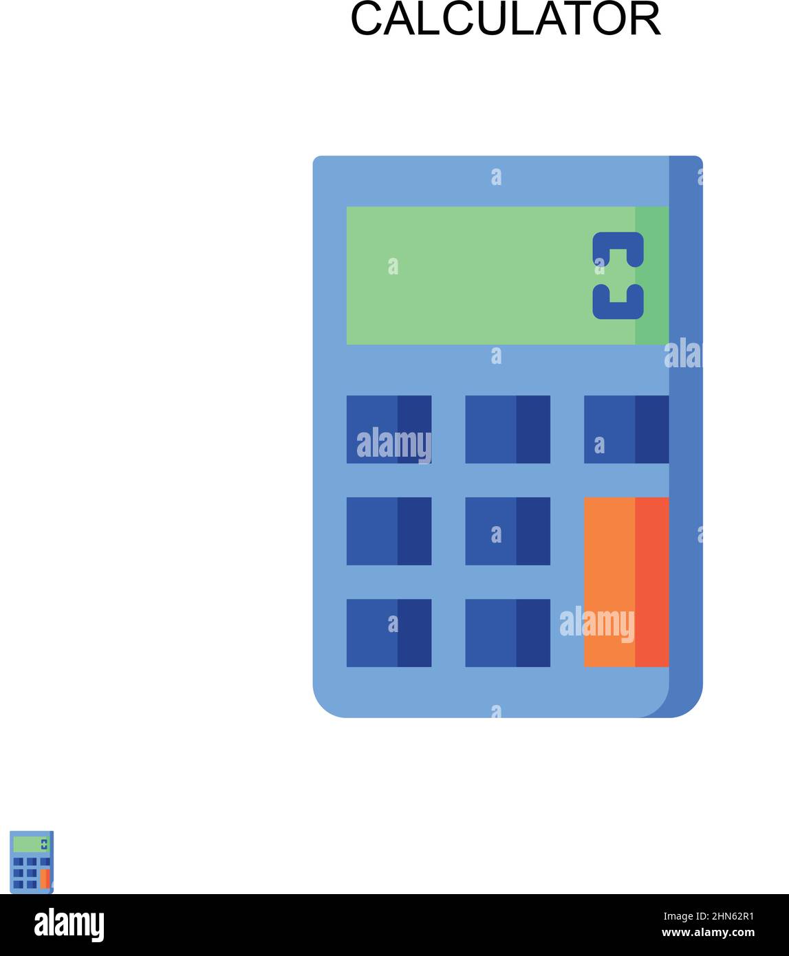 Calculator Simple vector icon. Illustration symbol design template for ...