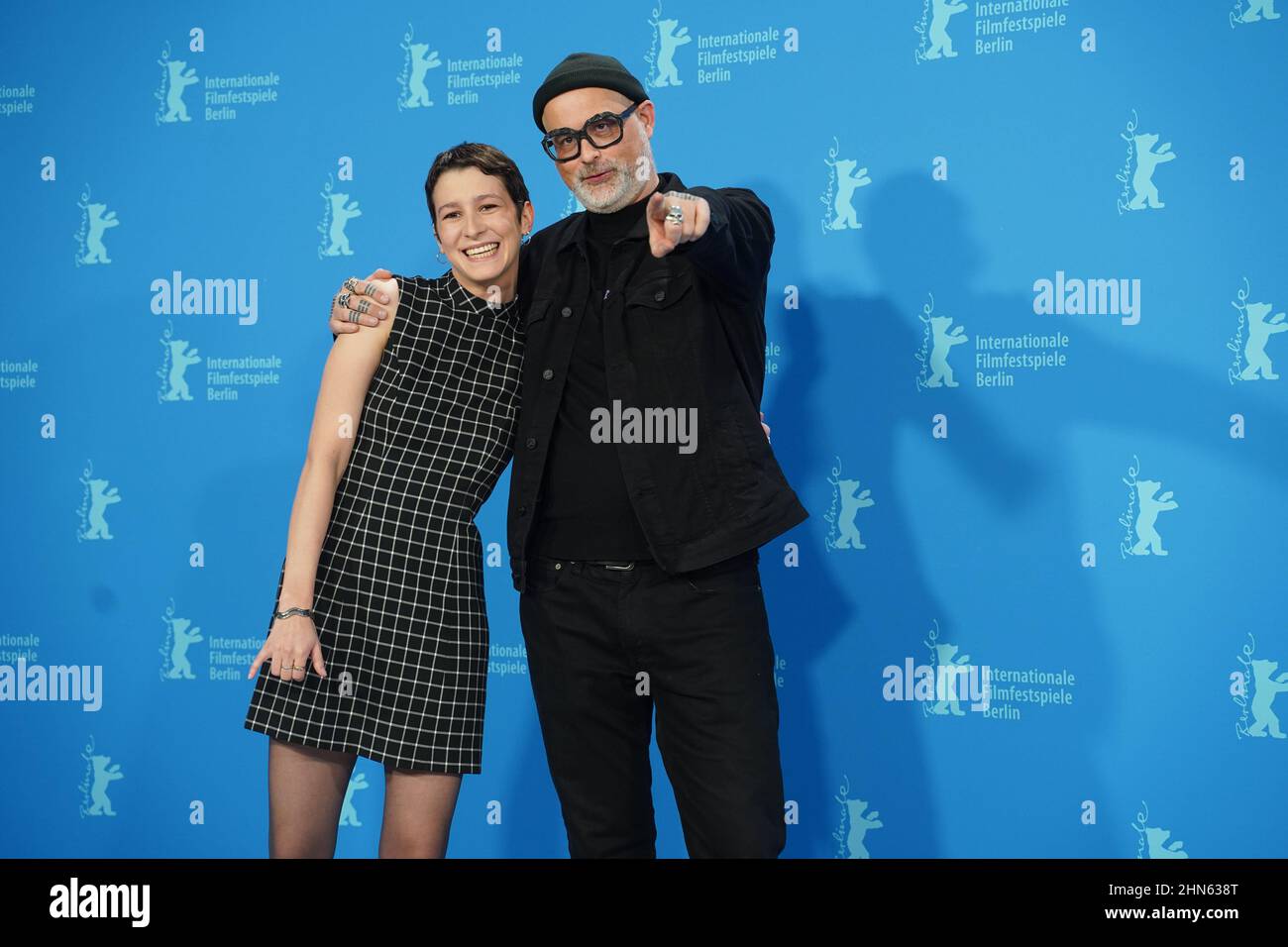 Berlin, Germany. 14th Feb, 2022. Actress Aude Mathieu and director ...