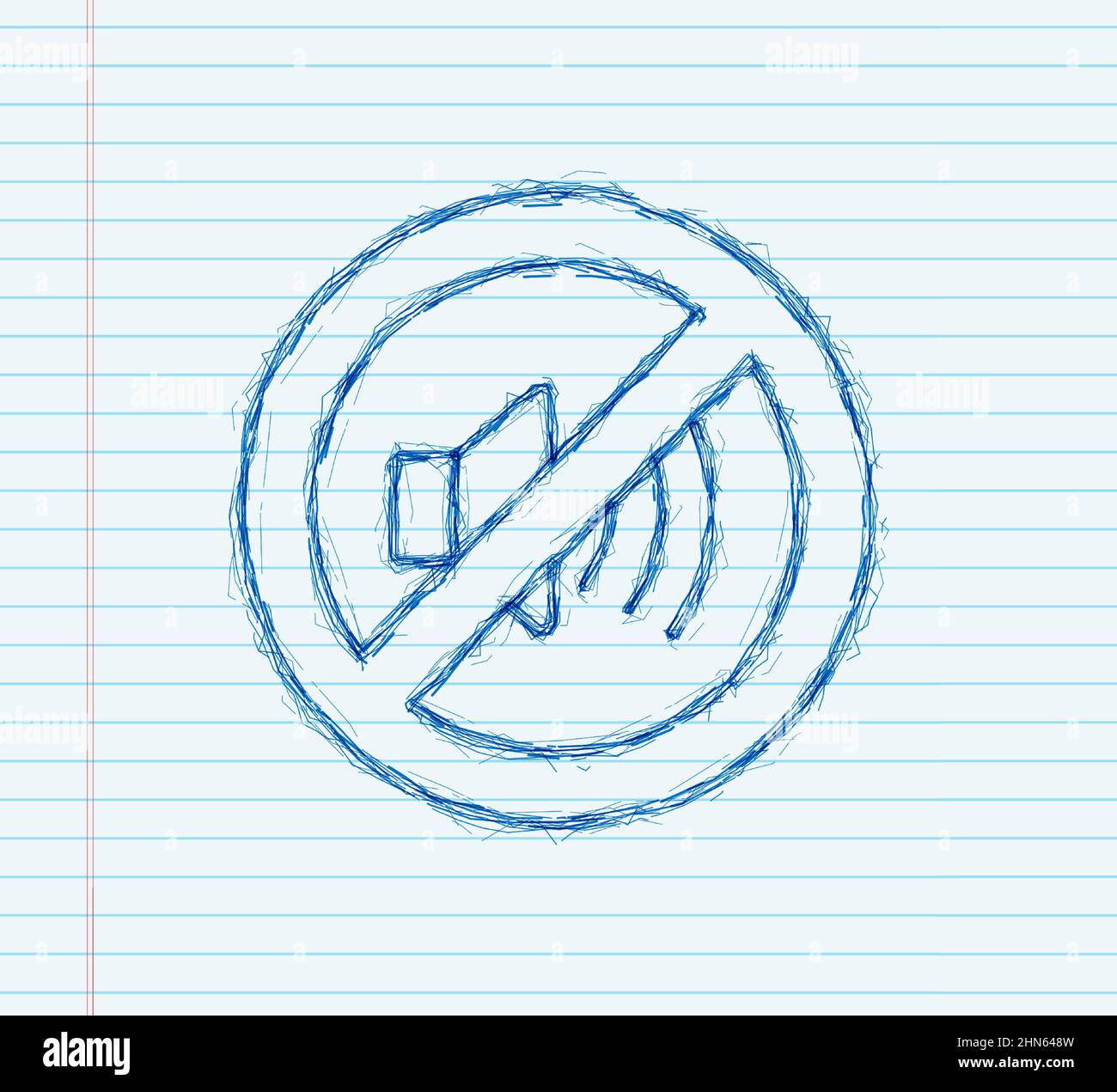 No sound phone. sketch icon. Telephone call. Cell phone icon. Vector ...