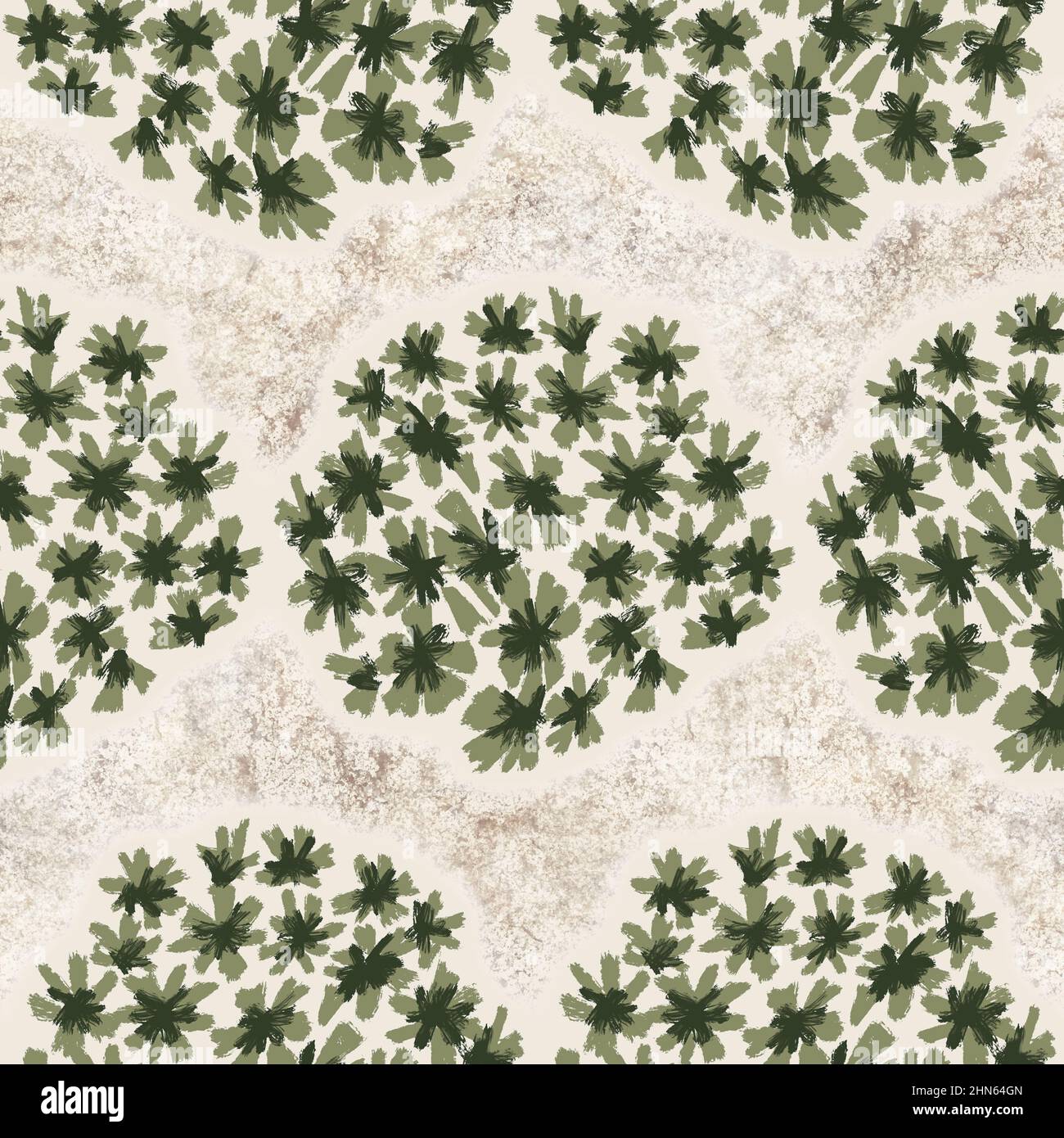 Desert plant on sand texture seamless raster pattern. Organic succulent ...