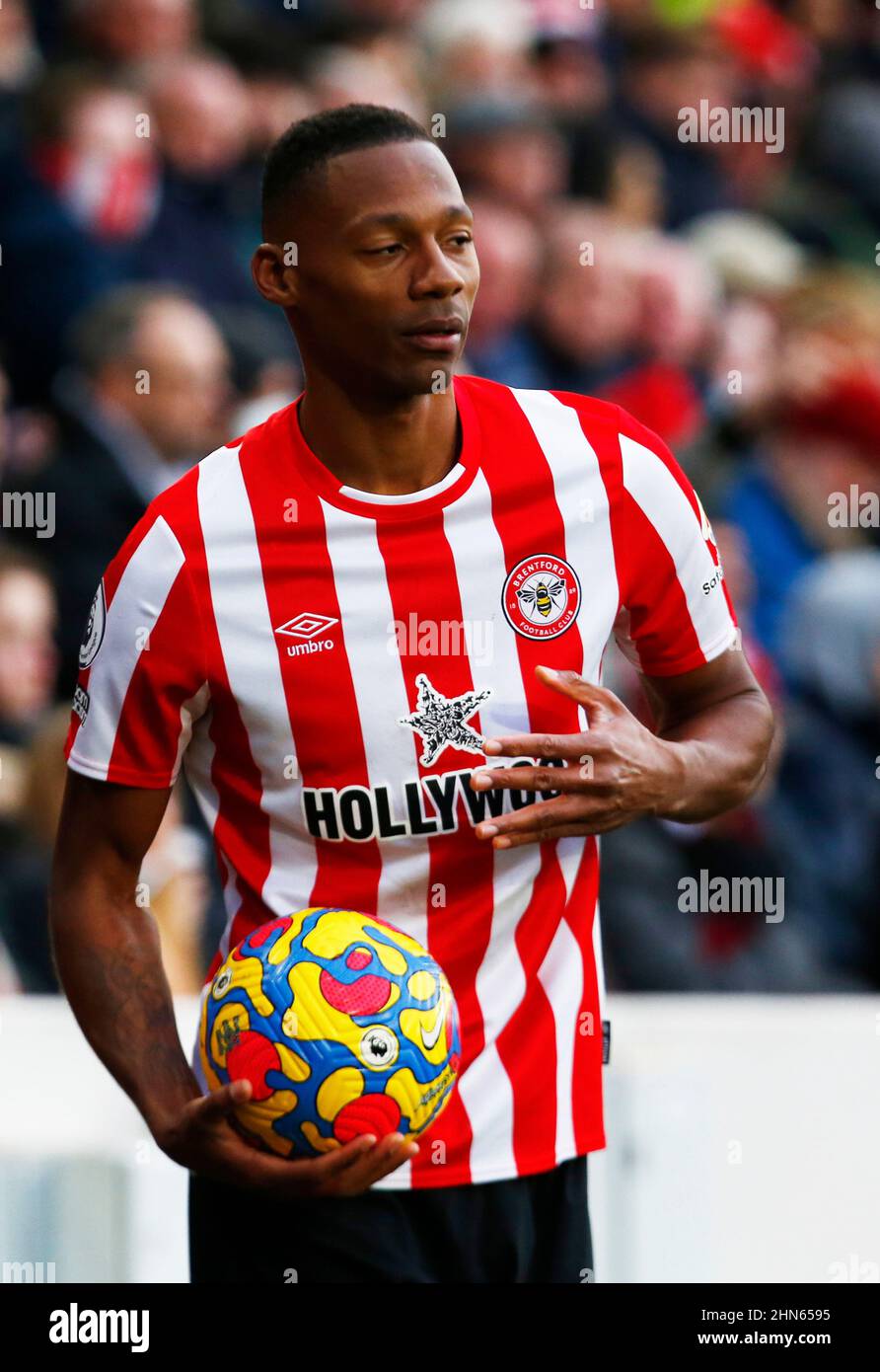 London, England - FEBRUARY 12: Ethan Pinnock of Brentford during ...