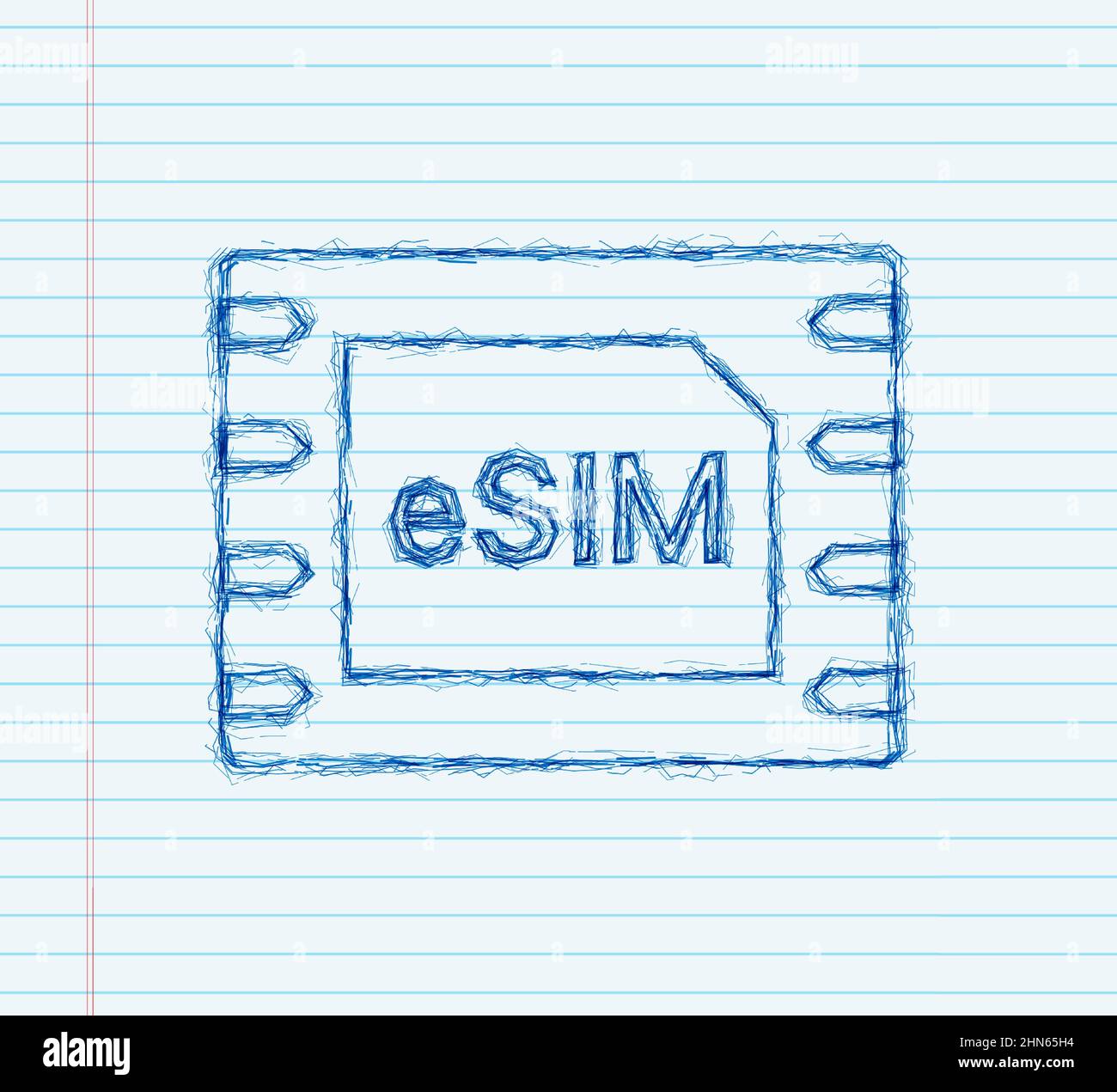 eSIM Embedded SIM card icon symbol concept. new chip mobile cellular ...