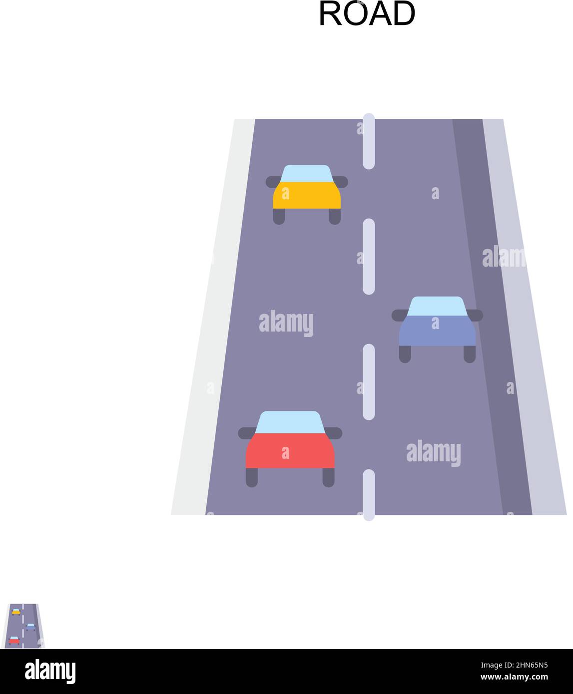 Road Simple vector icon. Illustration symbol design template for web ...