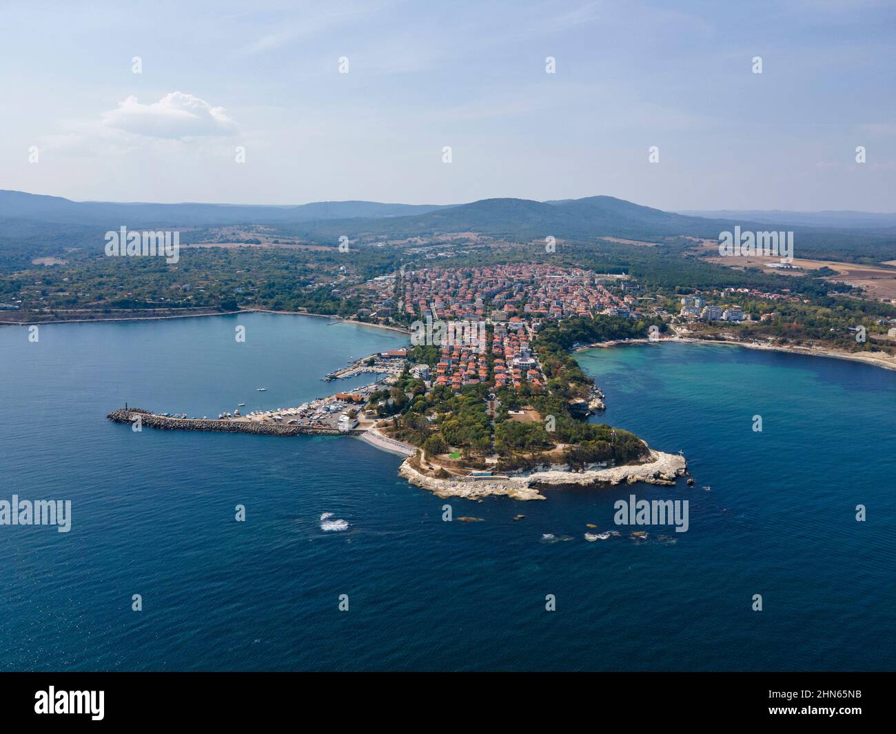 Aerial view of Town of Tsarevo, Burgas Region, Bulgaria Stock Photo - Alamy