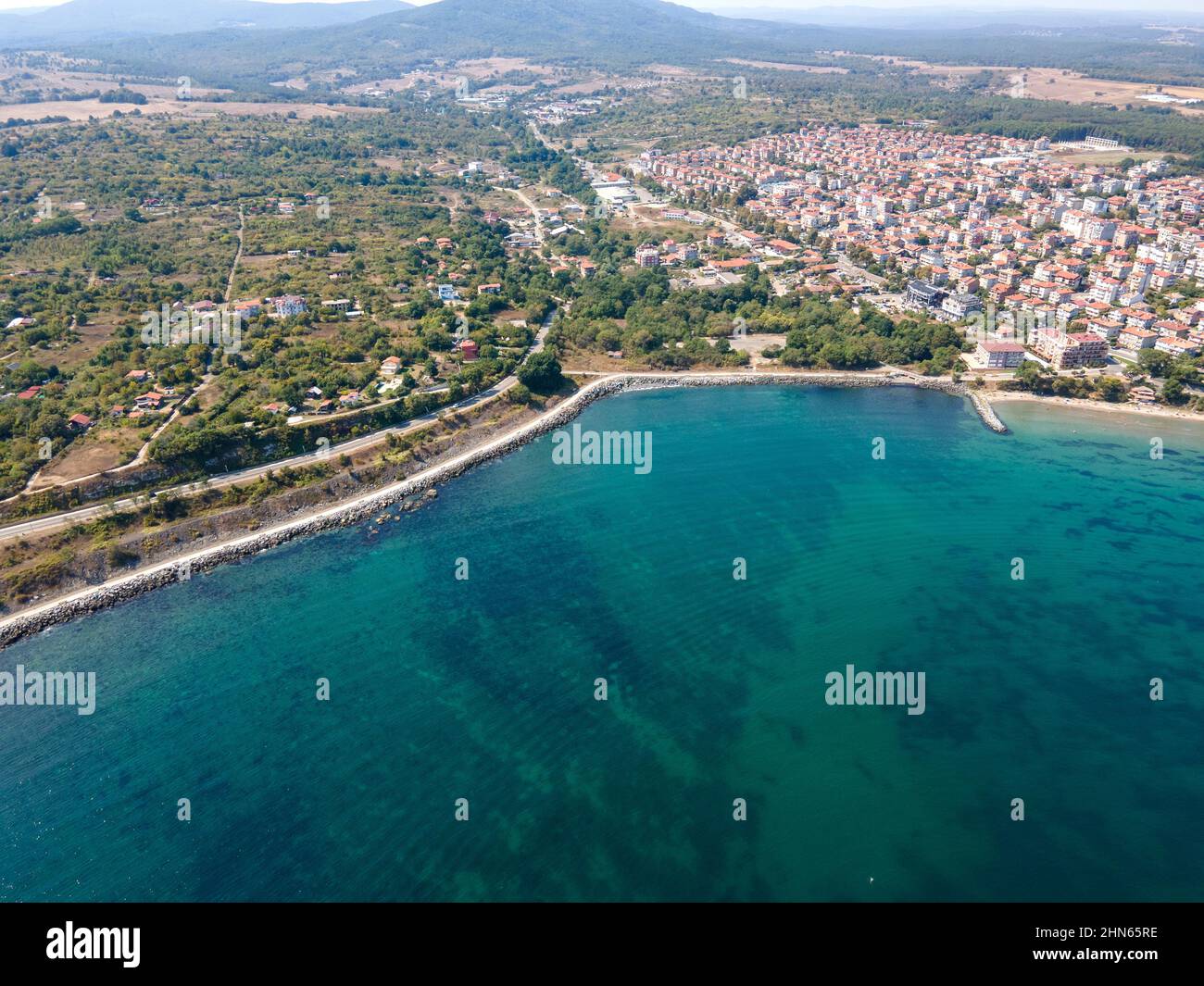 Aerial view of Town of Tsarevo, Burgas Region, Bulgaria Stock Photo - Alamy