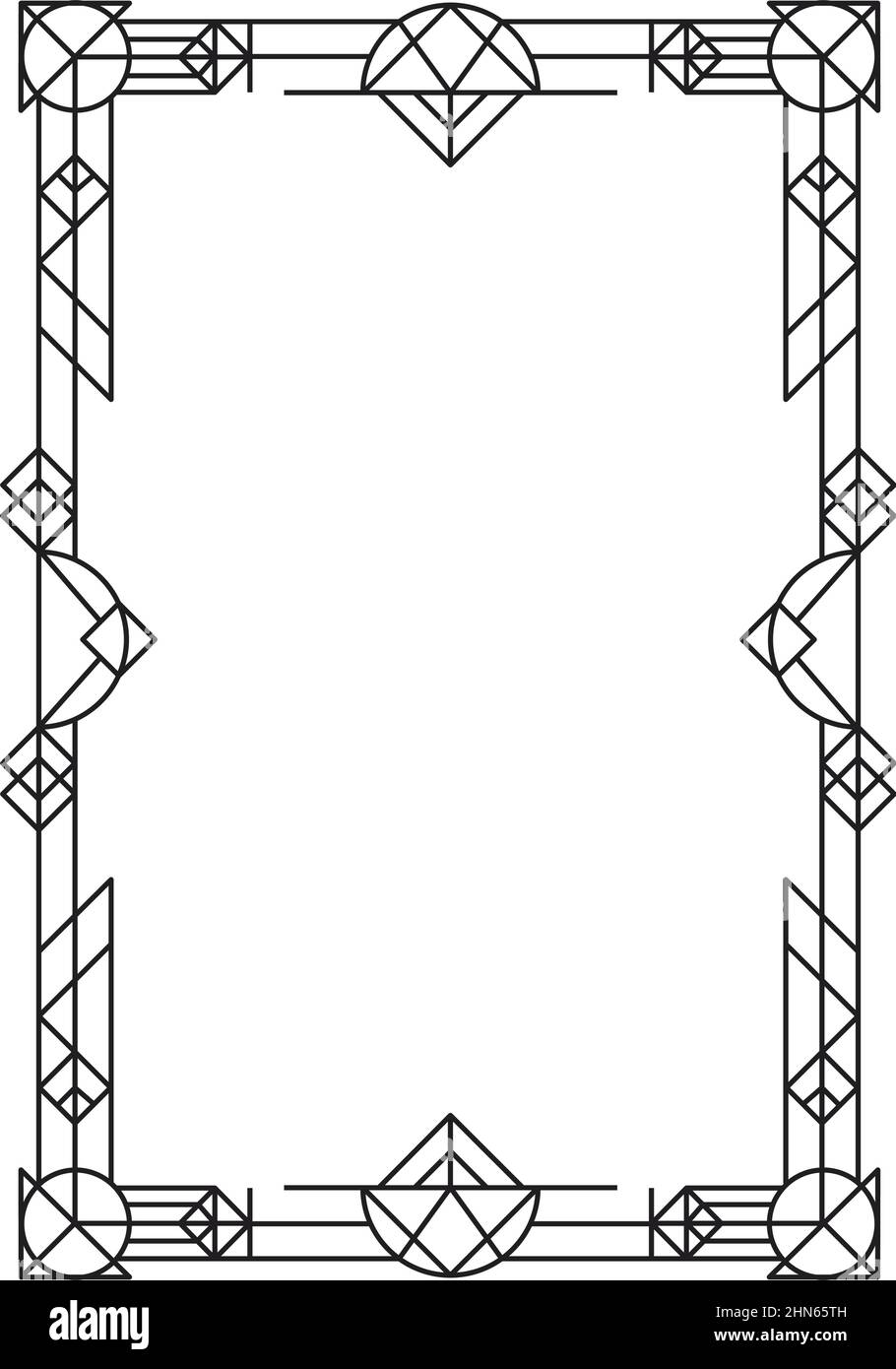 monochrome frame art deco Stock Vector Image & Art - Alamy