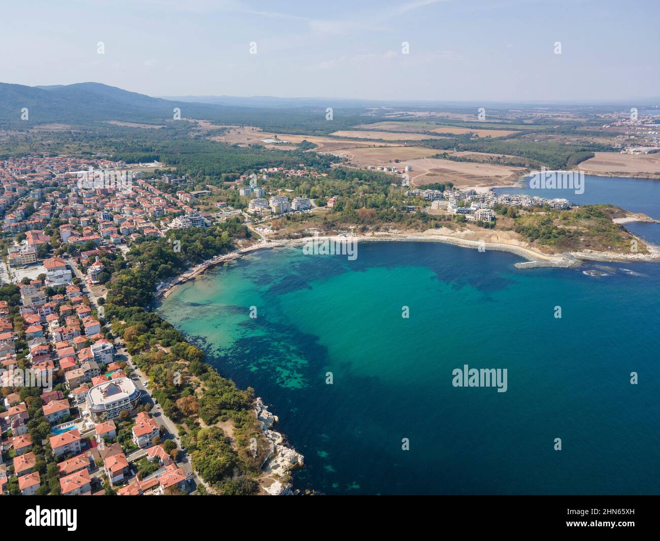Aerial view of Town of Tsarevo, Burgas Region, Bulgaria Stock Photo - Alamy