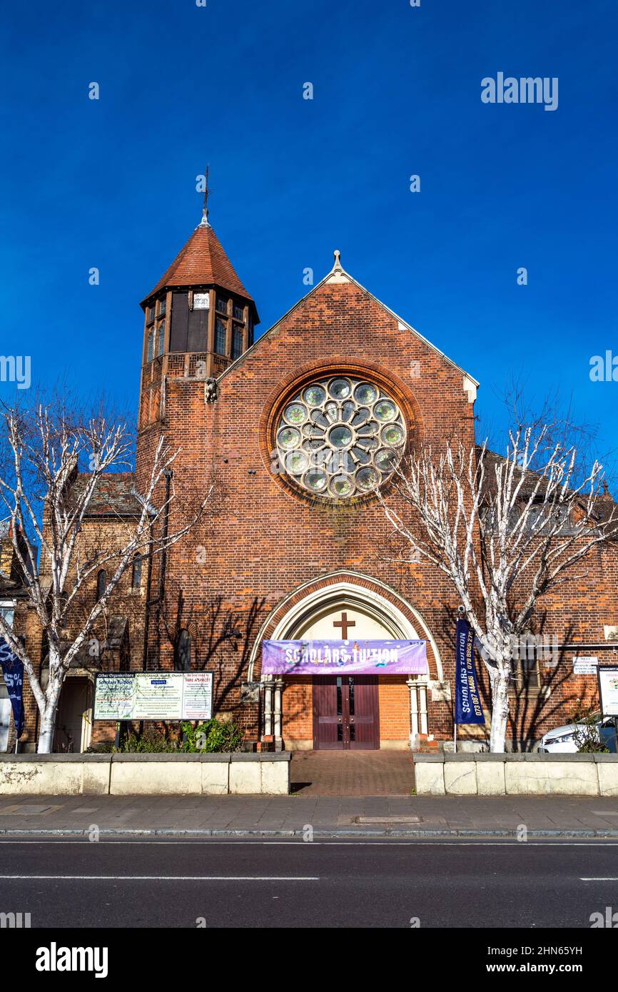 Exterior of late 19th century Woodgrange Baptist Church on Romford Road ...