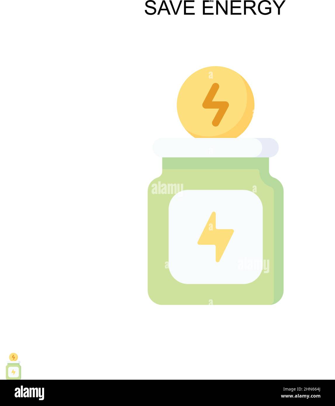 Save energy Simple vector icon. Illustration symbol design template for ...