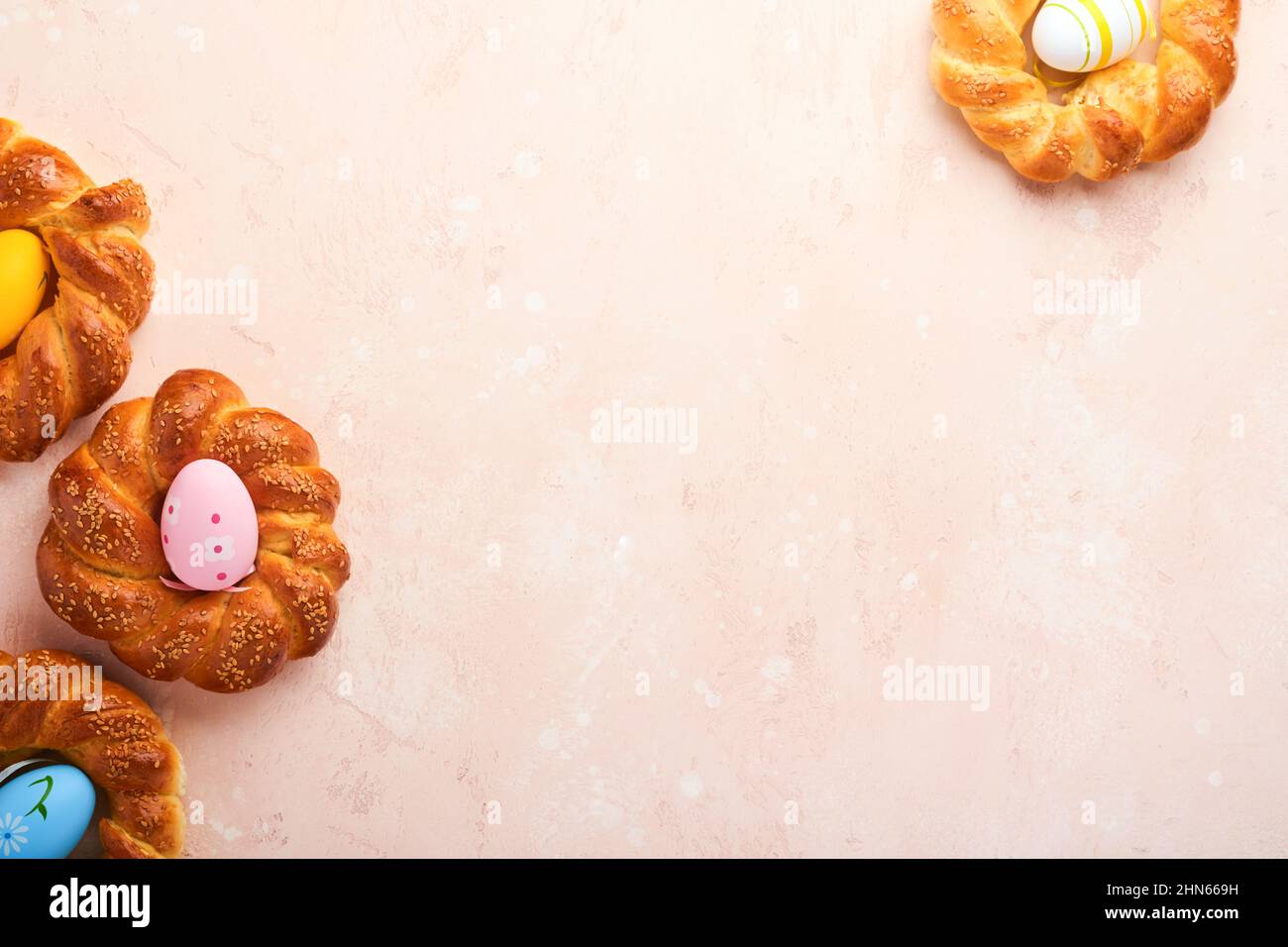 Spanish Easter cake. Traditional mona de pascua typical in Spain with ...