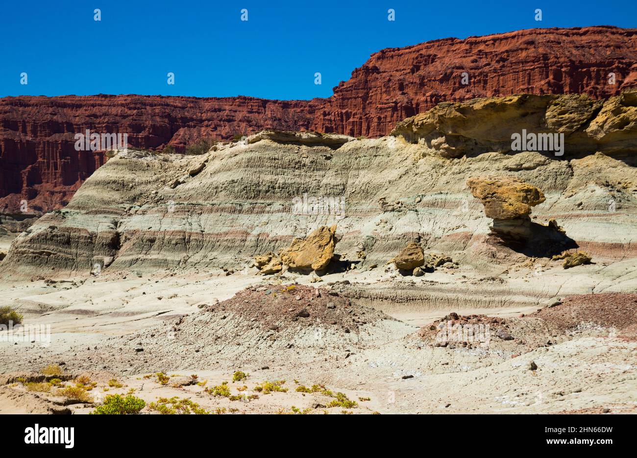 Geological formations in Ischigualasto Stock Photo - Alamy