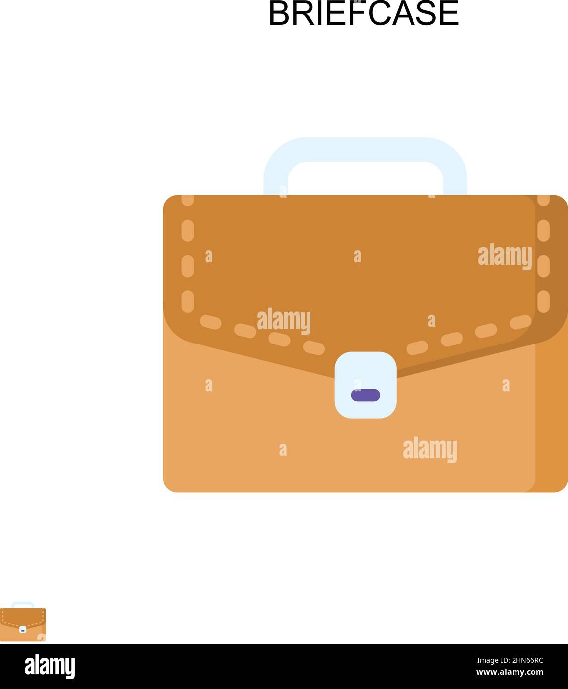 Briefcase Simple vector icon. Illustration symbol design template for ...