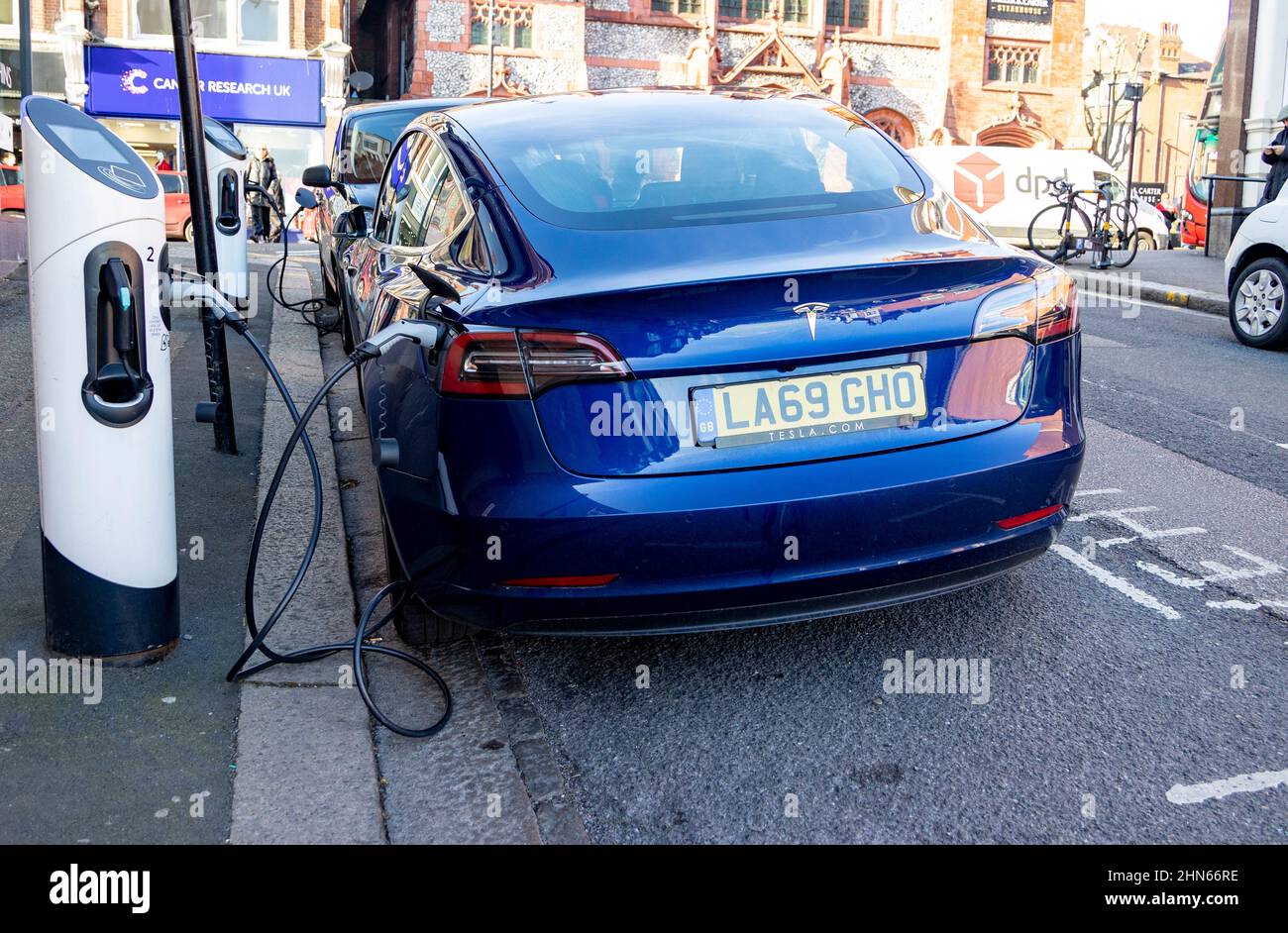 Tesla on Charge in Muswell Hill picture by Gavin Rodgers/ Pixel8000 ...