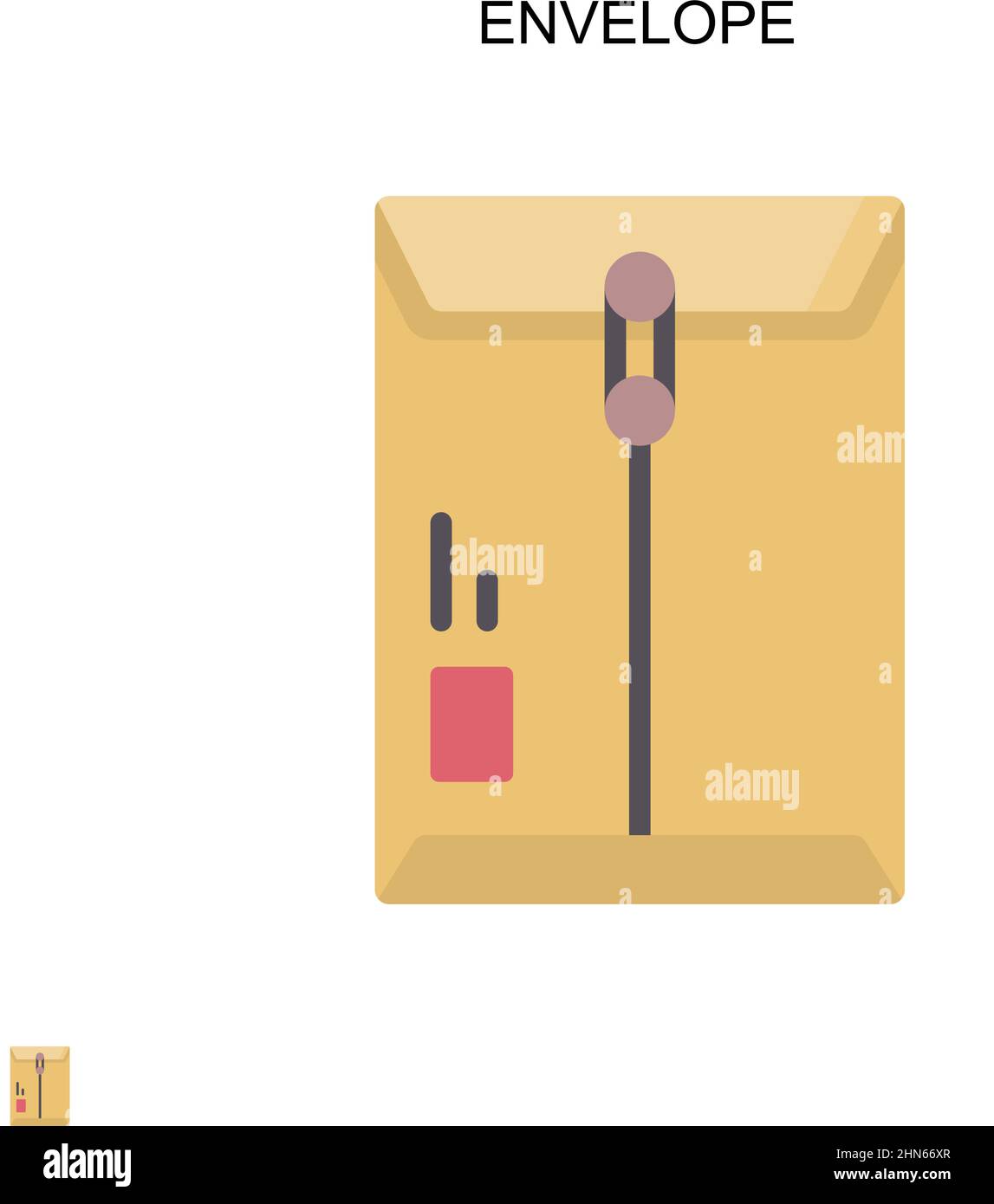 Envelope Simple vector icon. Illustration symbol design template for ...