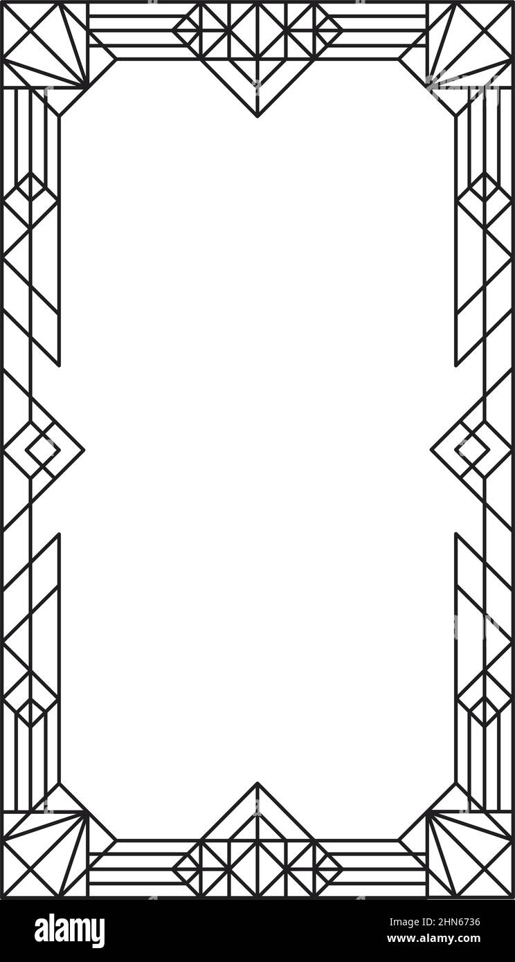 rectangle frame art deco Stock Vector Image & Art - Alamy