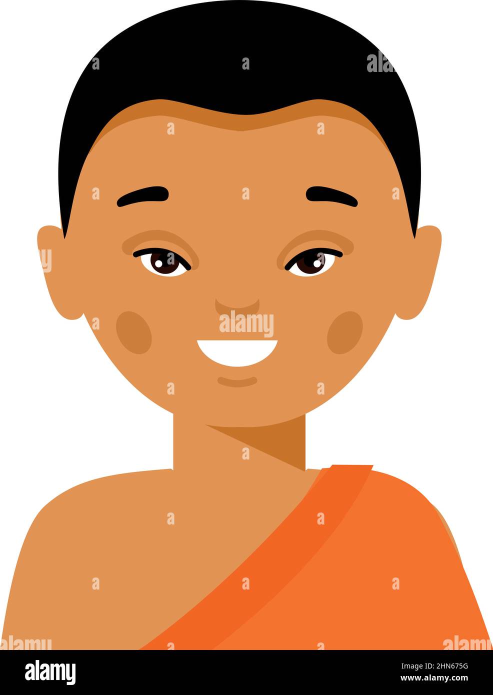 Indian monk man dressed in national costumes. Vector illustration of ...