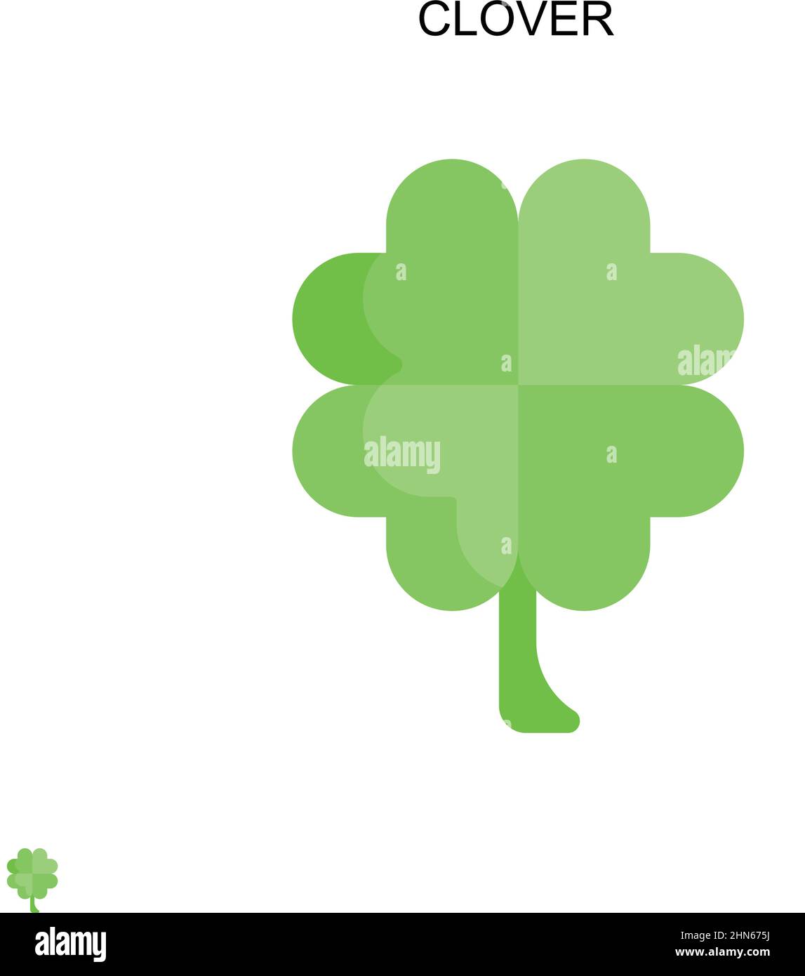 Clover Simple vector icon. Illustration symbol design template for web ...