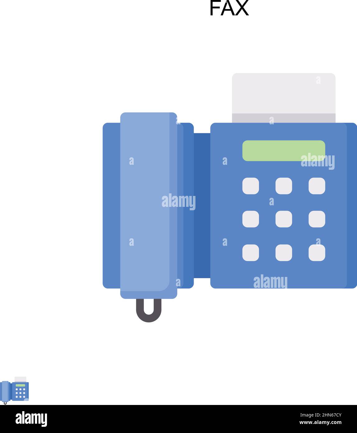 Fax Simple vector icon. Illustration symbol design template for web ...