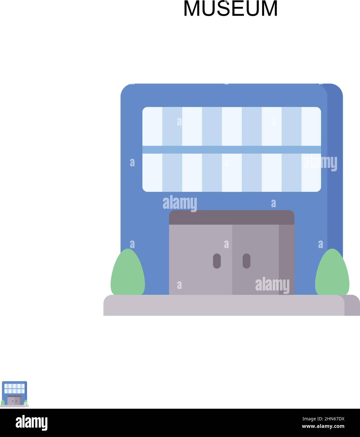 Museum Simple vector icon. Illustration symbol design template for web ...
