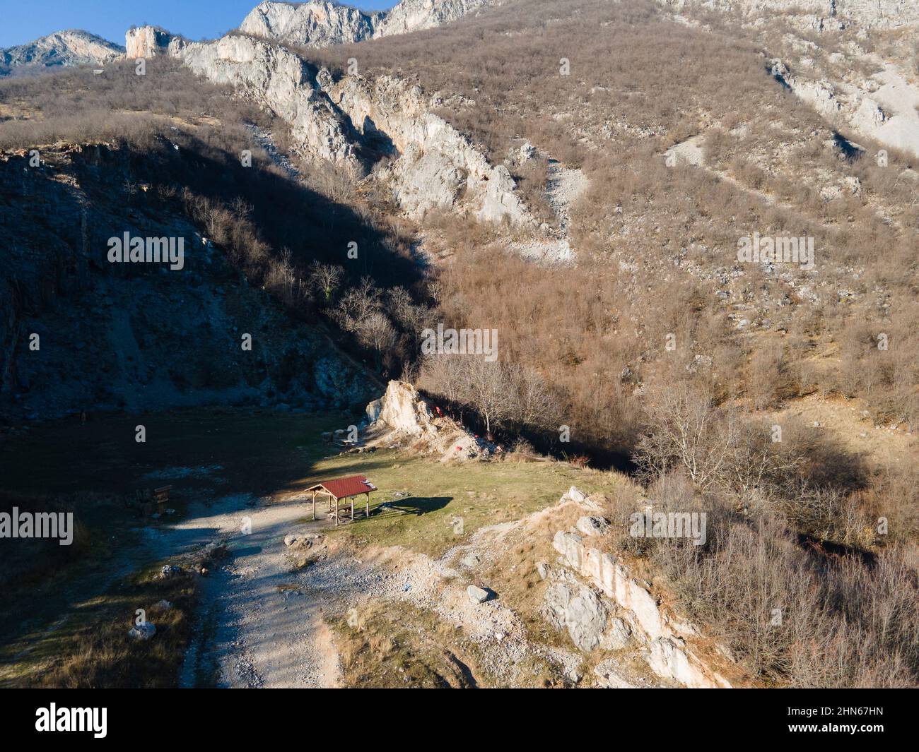 Amazing Aerial Autumn Landscape of Balkan Mountains and Vratsata pass ...